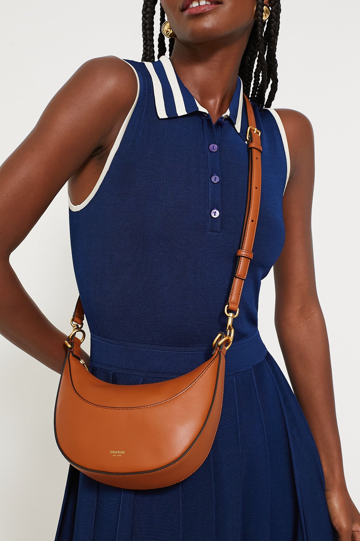 Cognac Florence Small Shoulder Bag | Oroton