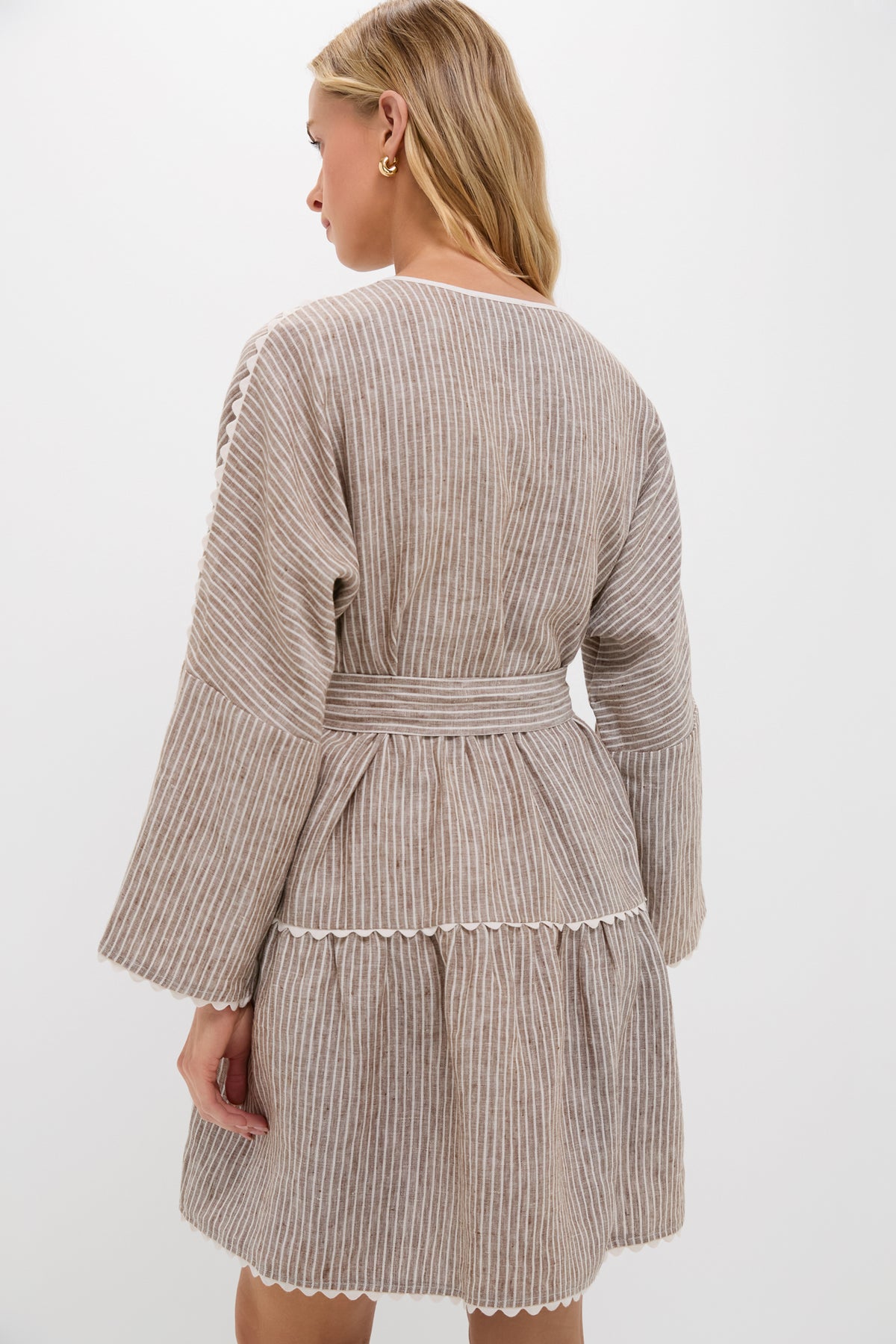 Brown Stripe Linen Tobi Mini Dress | Tuckernuck