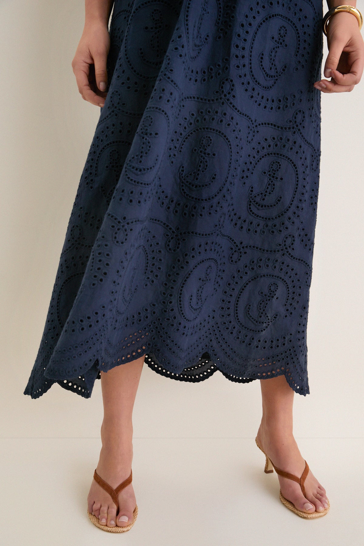Navy Nautical Eyelet Jagger Dress | Tuckernuck