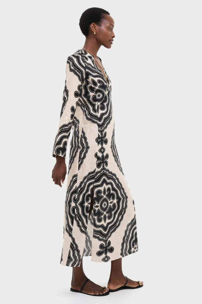 Niku Cream Theodora Column Dress | lemlem