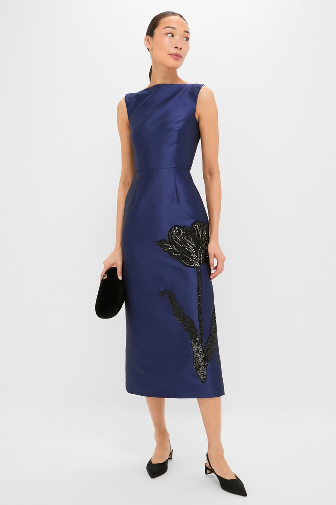 Beetle Sleeveless Pencil Cocktail Midi Dress | ERDEM