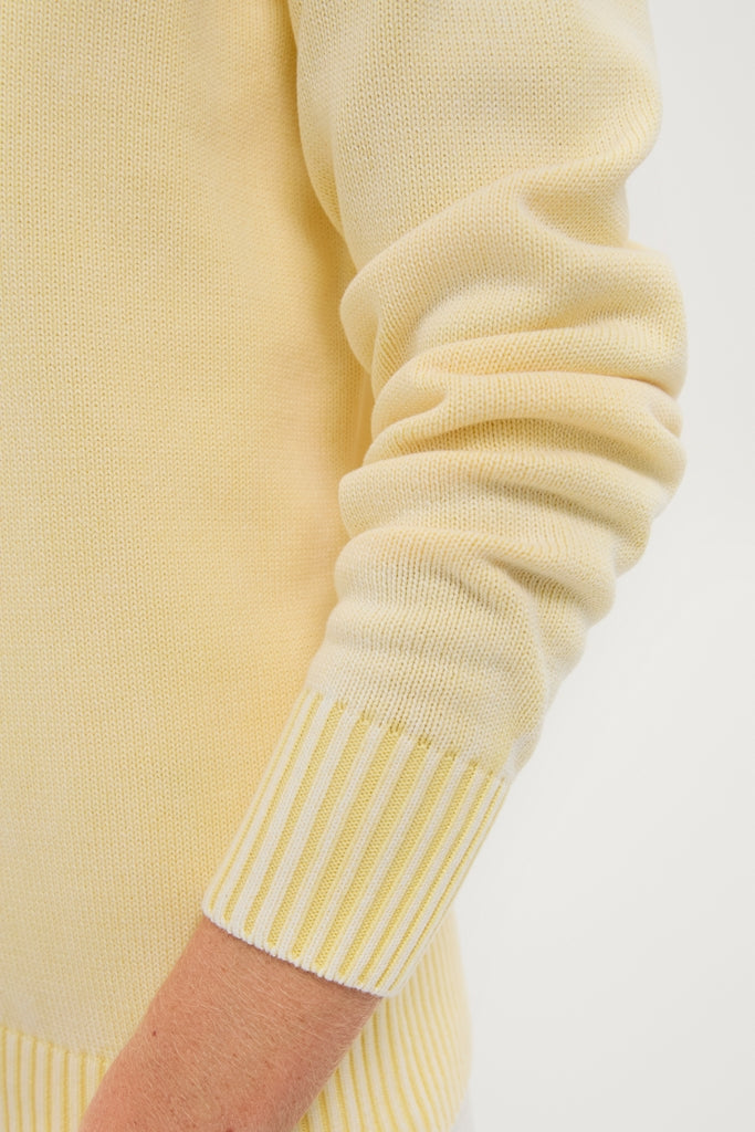Pale Yellow Stone Washed Cotton Anne Crewneck | Tuckernuck
