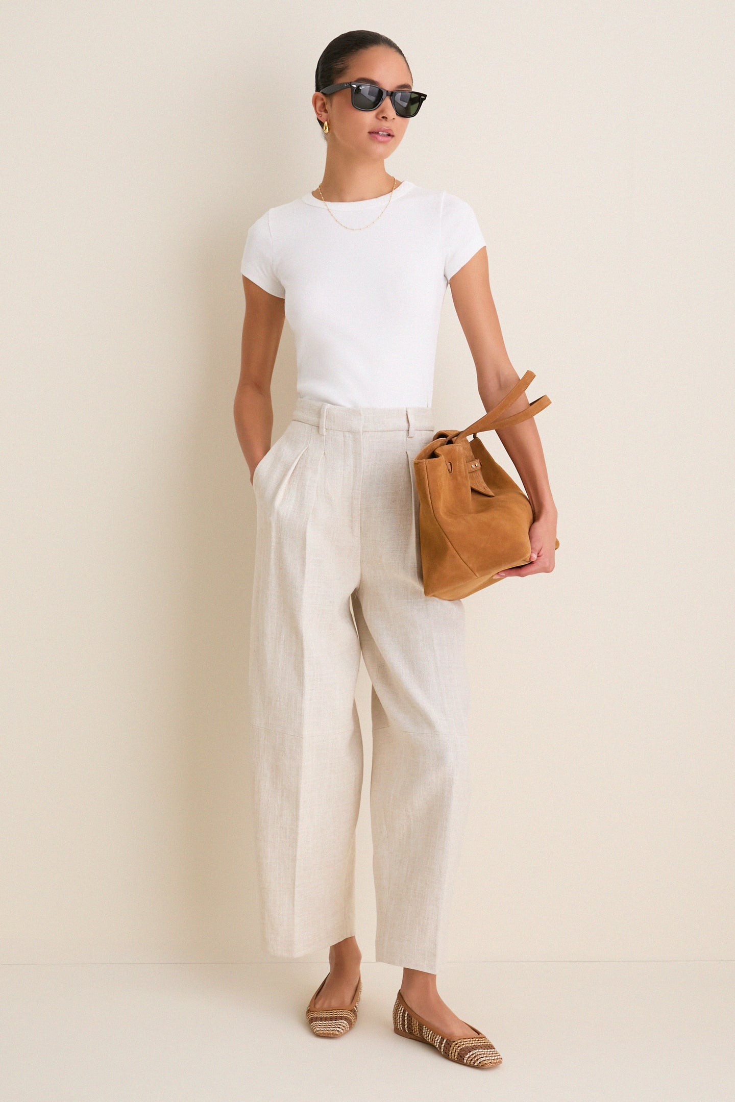 Tan Multi Woven Nadia Flats | Tuckernuck Shoes