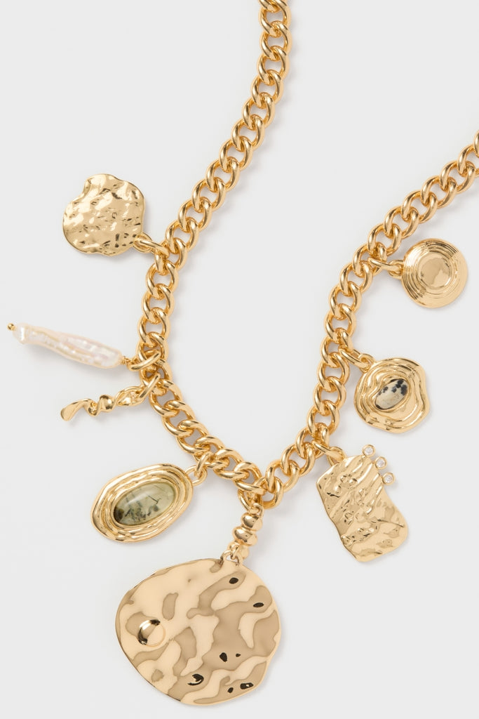 Gold Danna Charm Necklace | Mignonne Gavigan