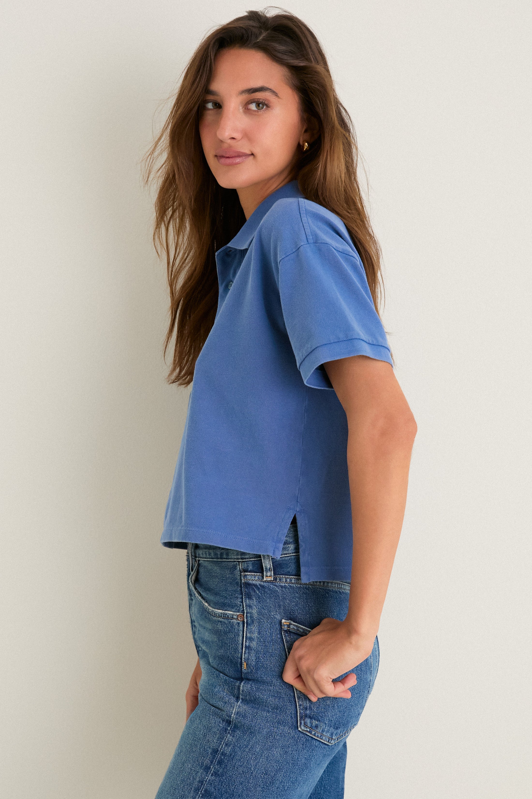 Washed Blue Pique Holmes Boyfriend Polo | Tuckernuck