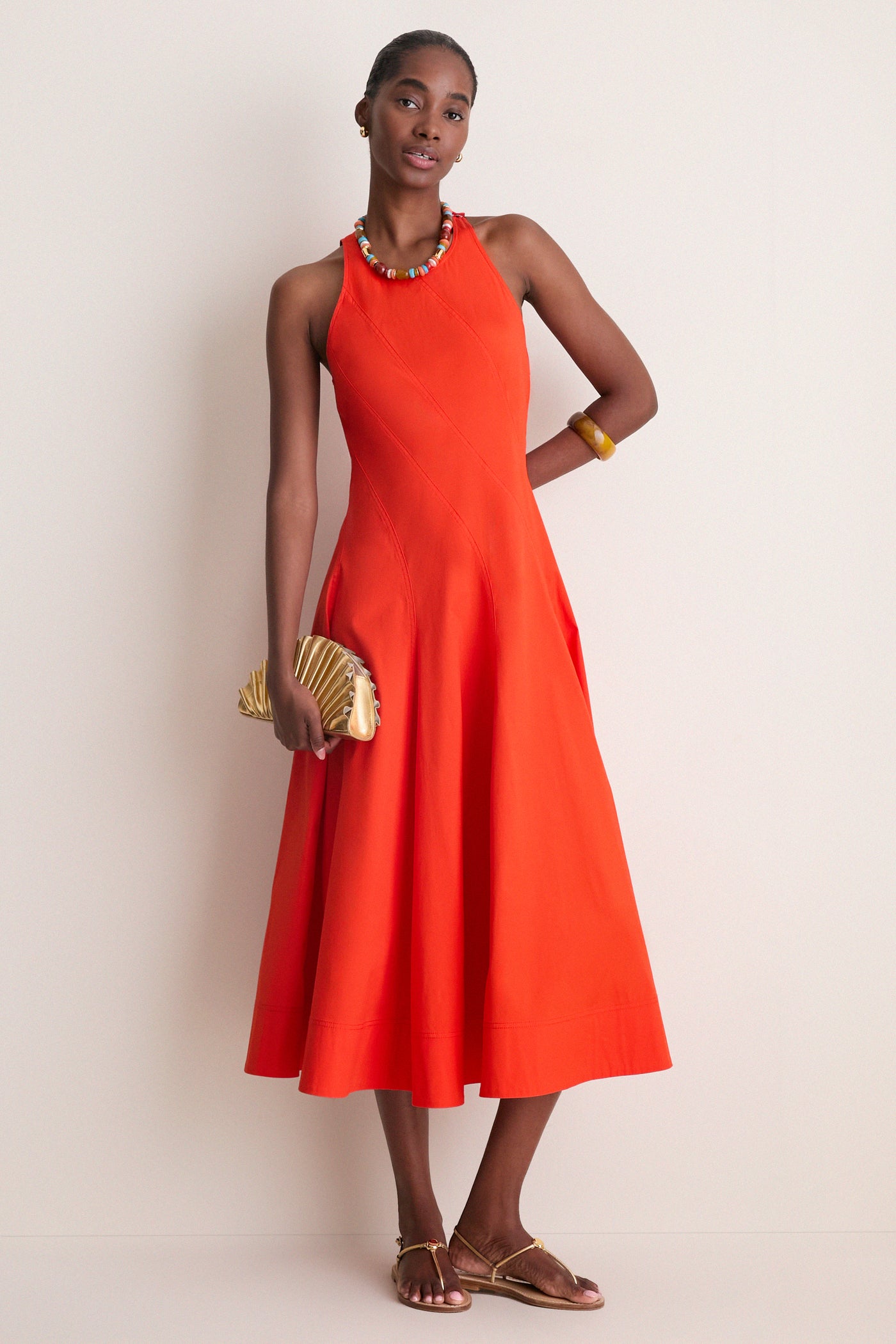 Poppy Red Gemma Midi Dress | A.L.C.