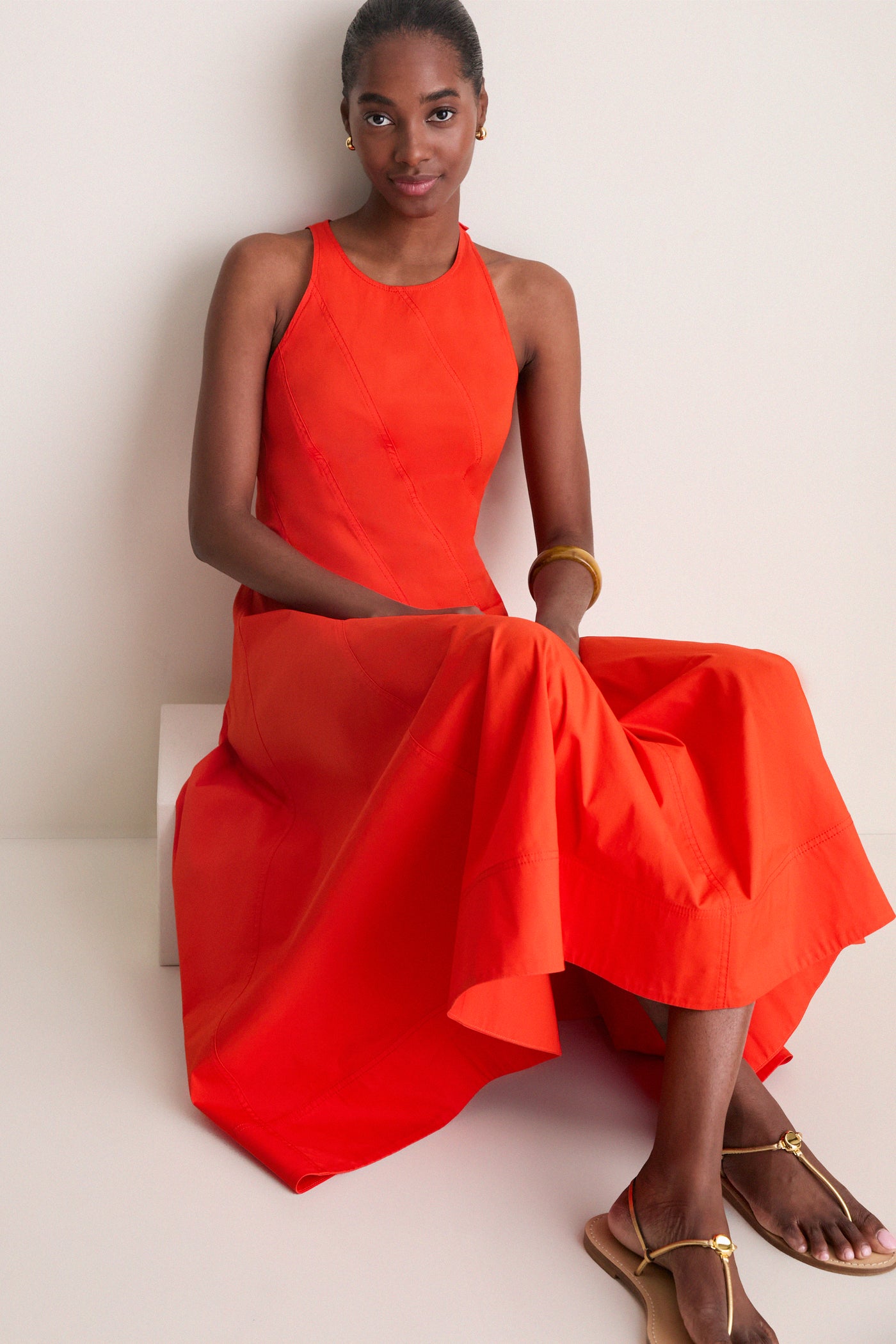 Poppy Red Gemma Midi Dress | A.L.C.