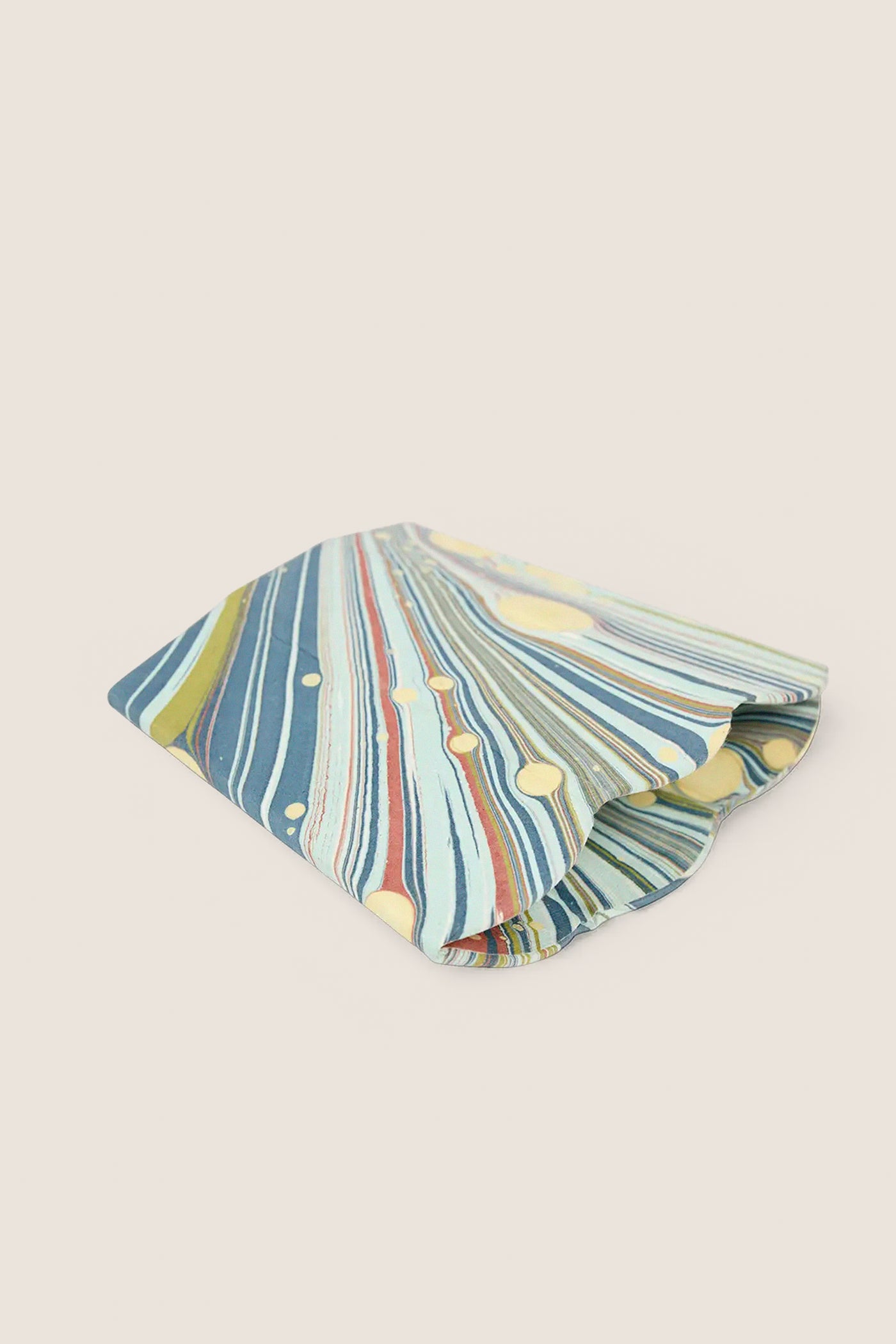 Ocean Fire Whirl Marble Scalloped Pen Pot | Craft Boat