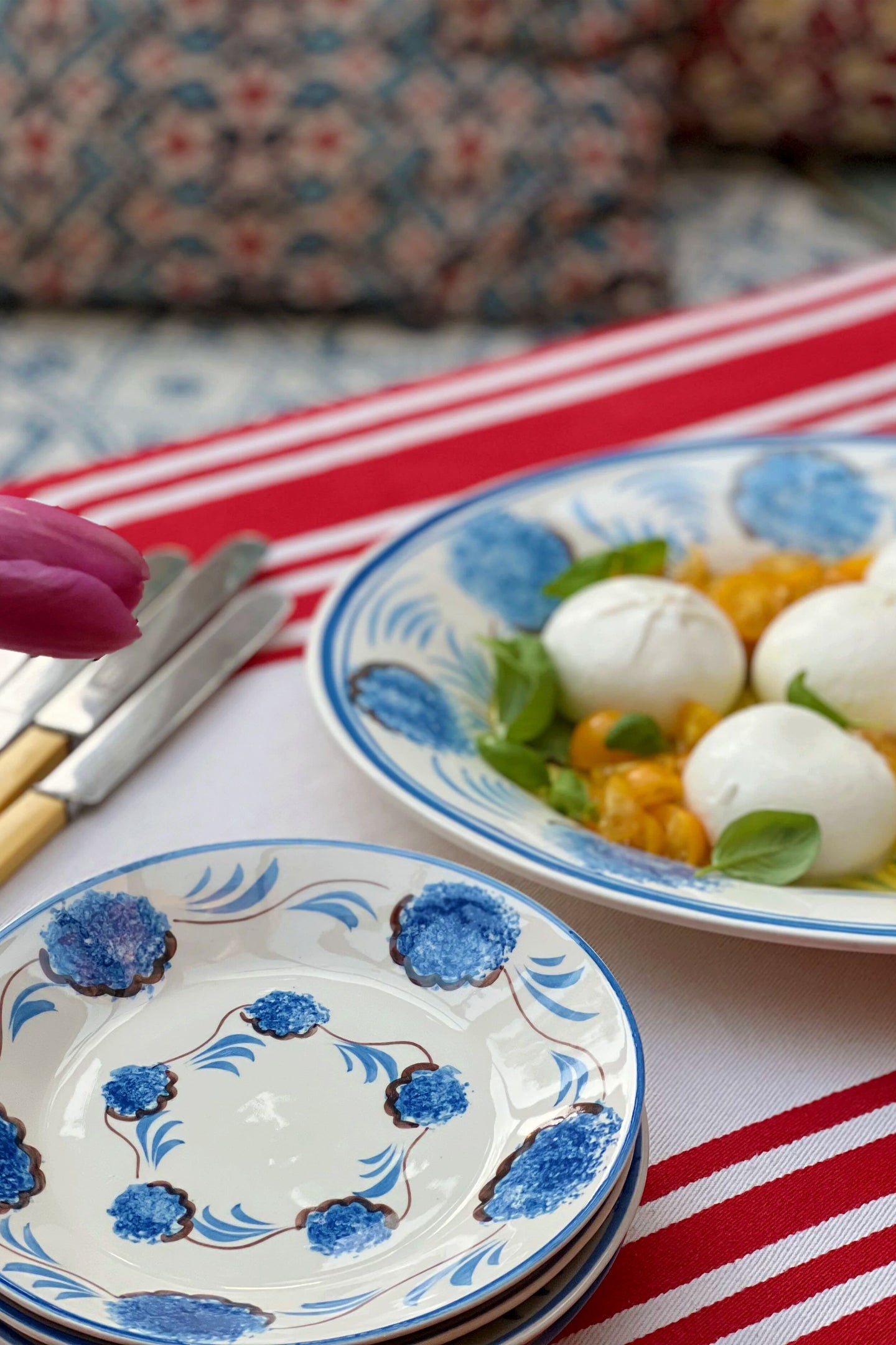 Blue Flower Dessert Plate | Carolina Irving & Daughters