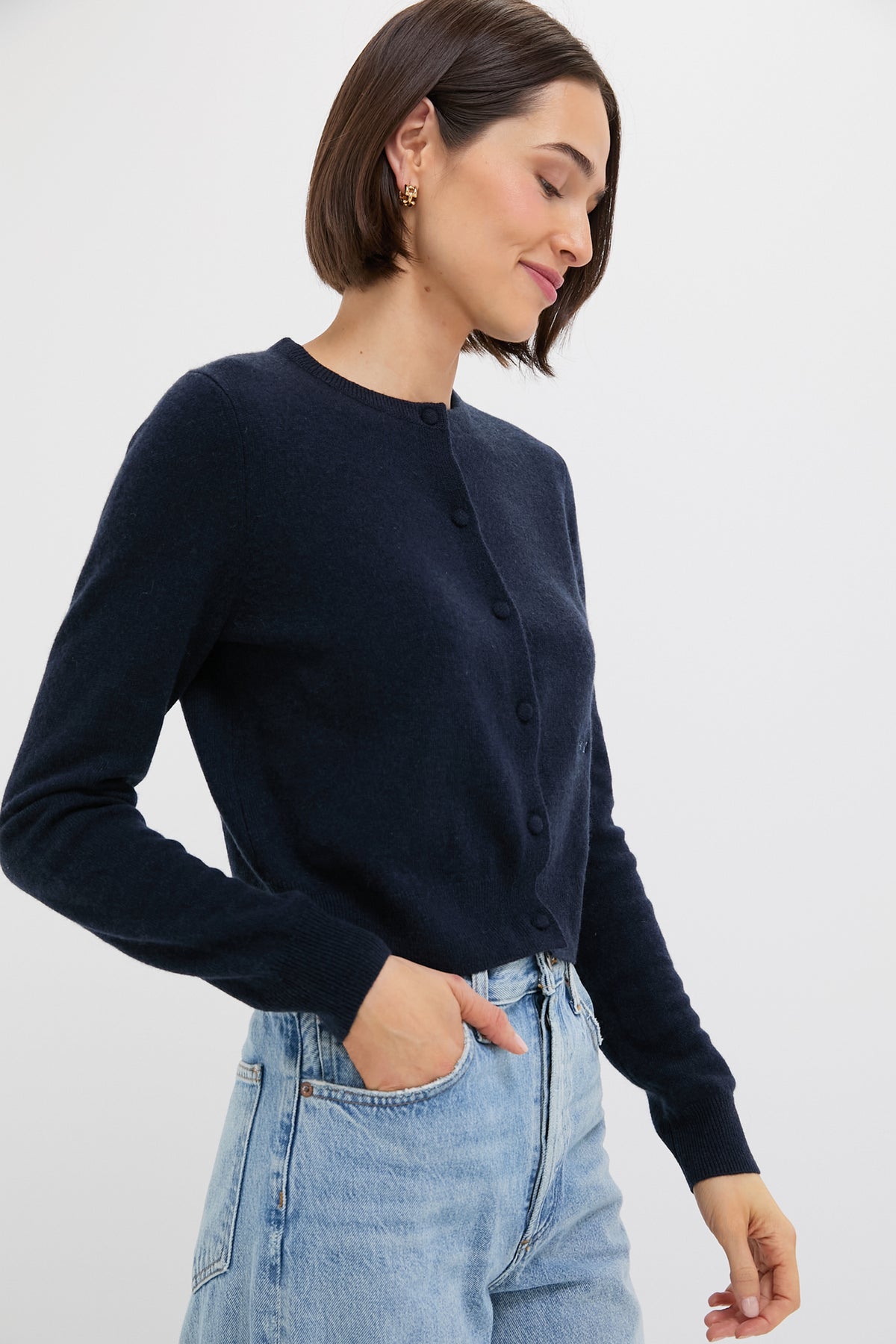 Navy Cashmere Riley Cardigan | Tuckernuck