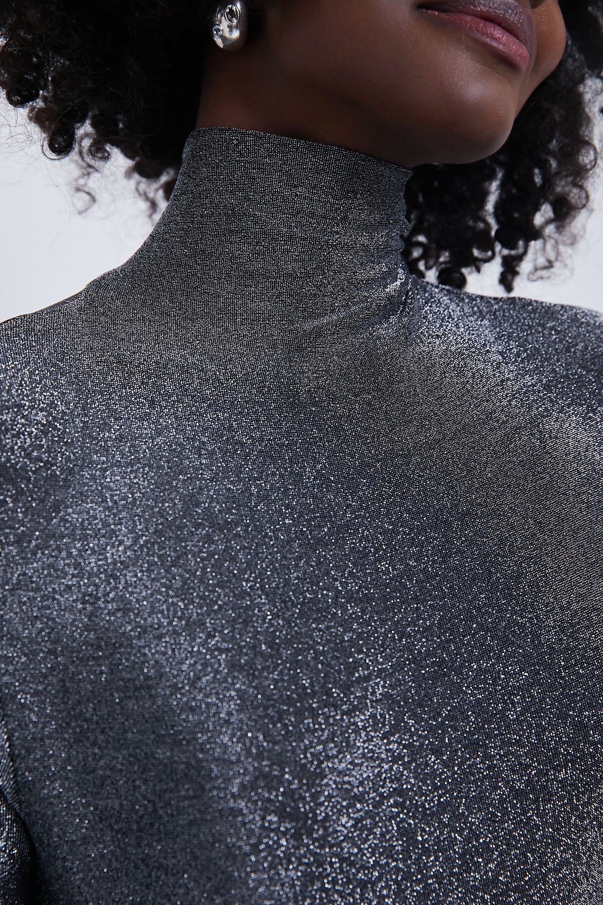 Silver Metallic Ellory Turtleneck | Tuckernuck