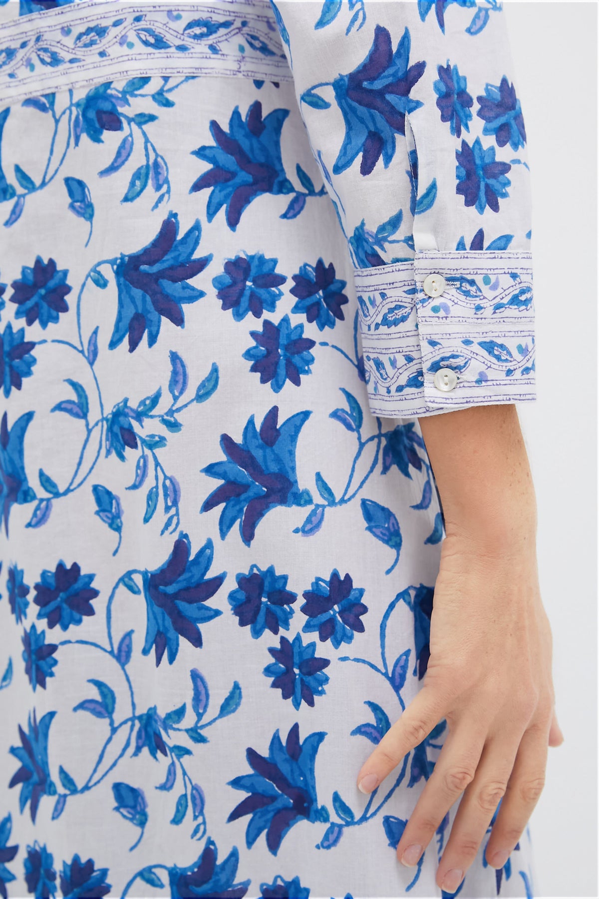 Marion Blue Shirt Maxi Dress | Oliphant