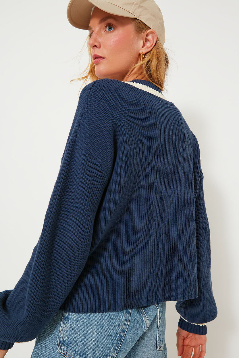 Washed Navy Ashe Sweater | Tuckernuck