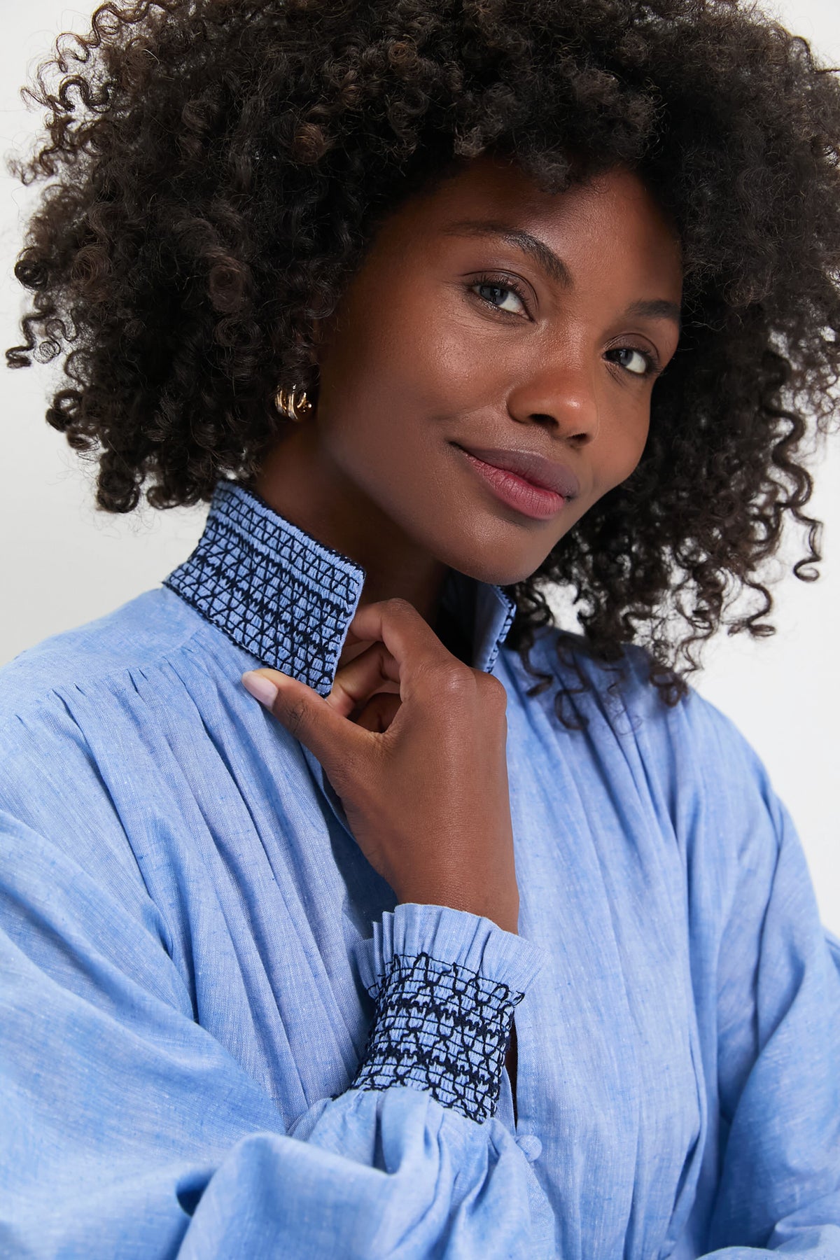 Chambray Embroidered Aubury Dress | Tuckernuck