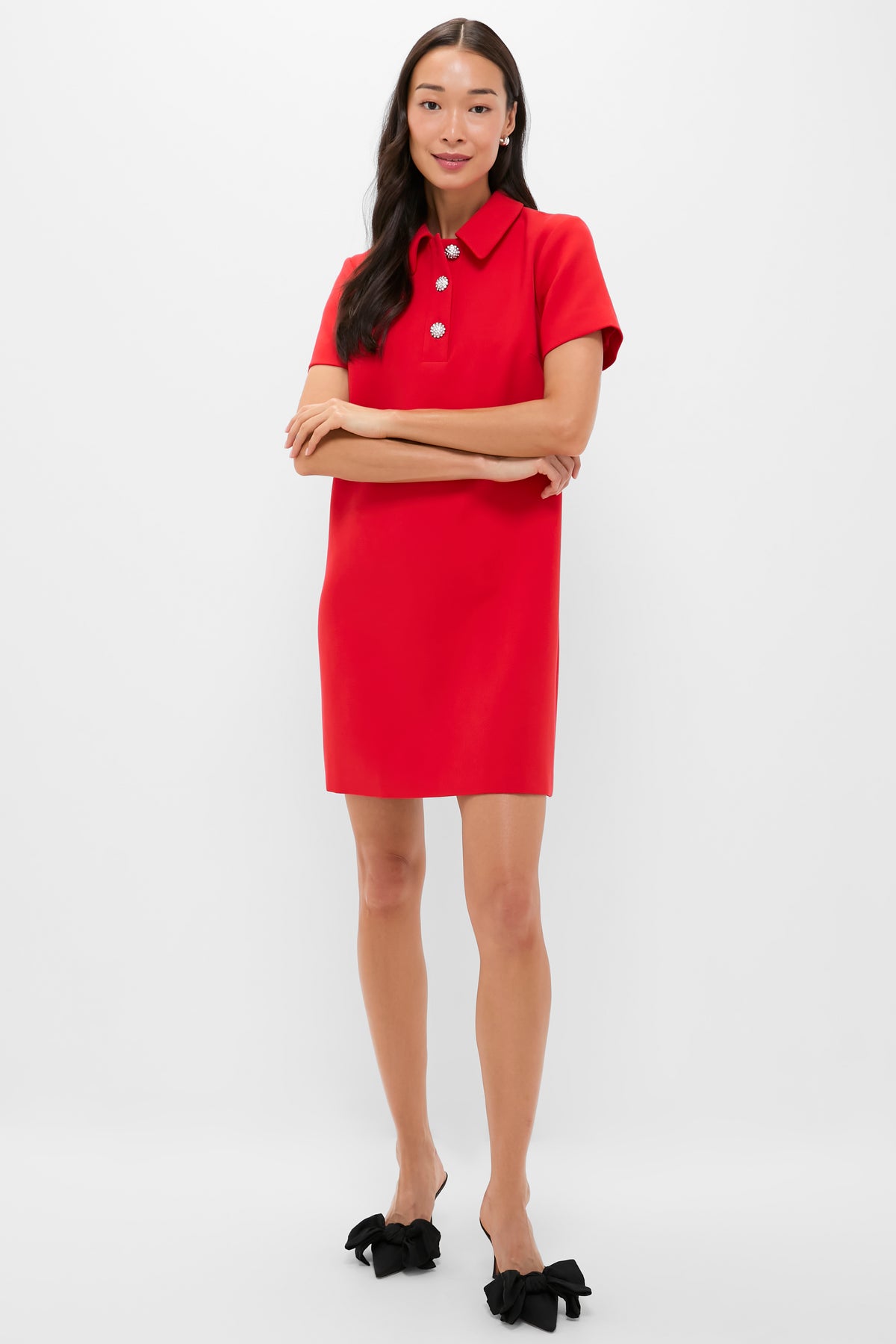 Red Crepe Helen Dress | Tuckernuck