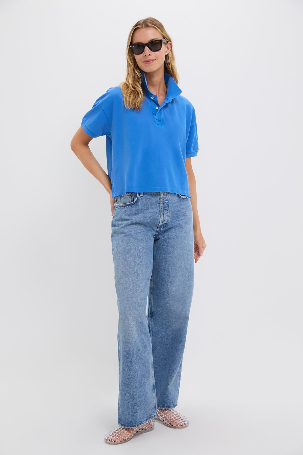 Blue Pique Holmes Boyfriend Polo | Tuckernuck