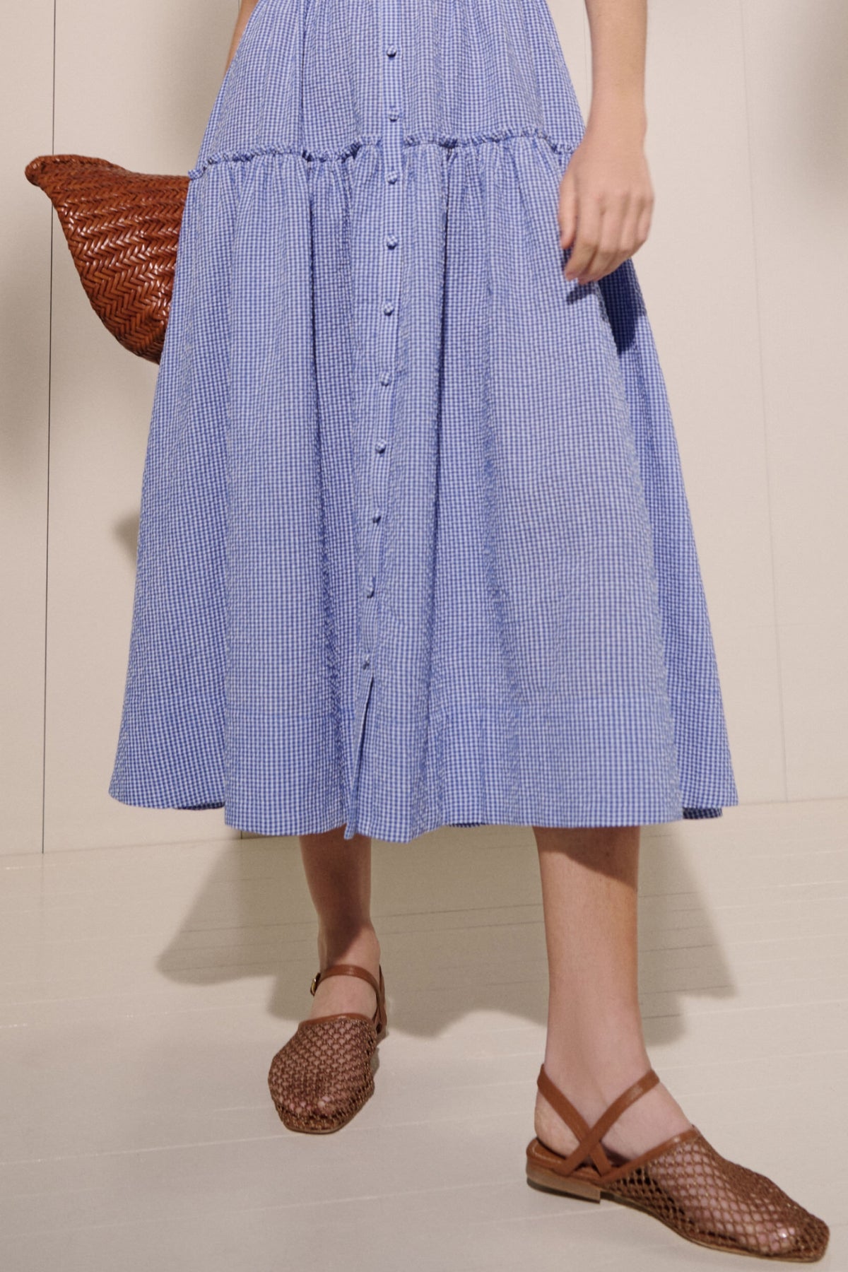 Tan Netting Rete Sandal | STAUD