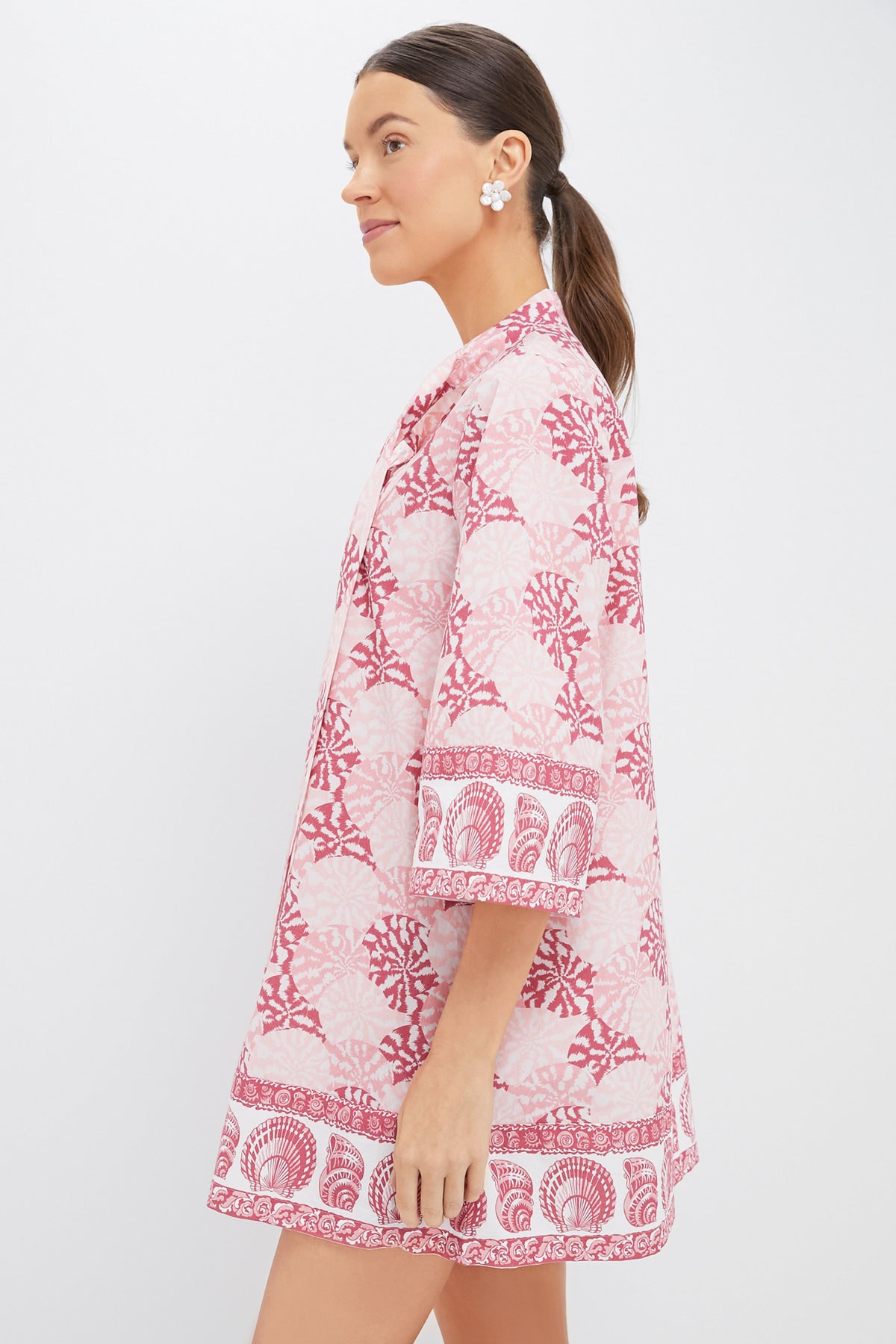 Dusty Rose Nautilus Shell Marseille Coverup | Tnuck Beach