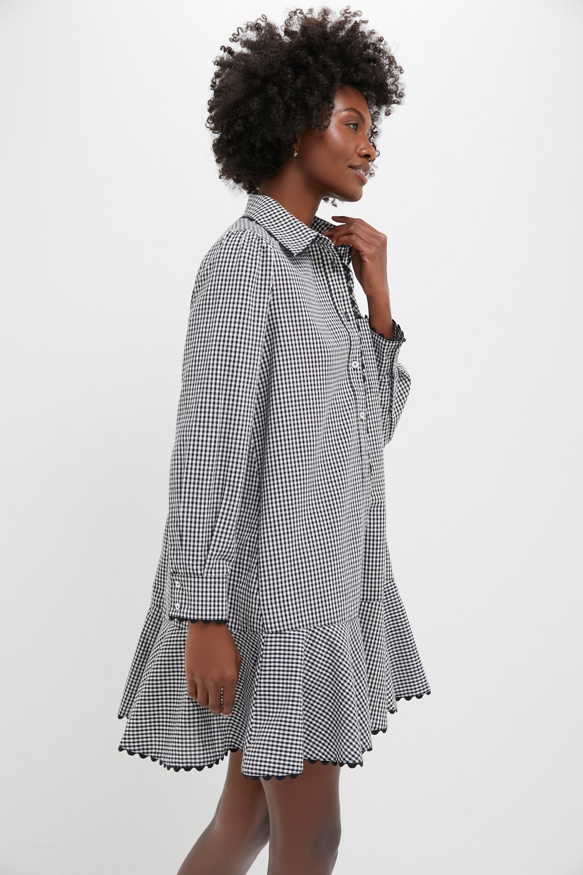 Black Gingham Ric Rac Callahan Shirt Dress | Tuckernuck
