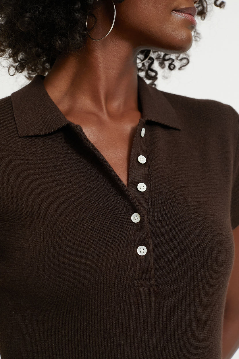 Squire Brown Short Sleeve Day Dress | Polo Ralph Lauren