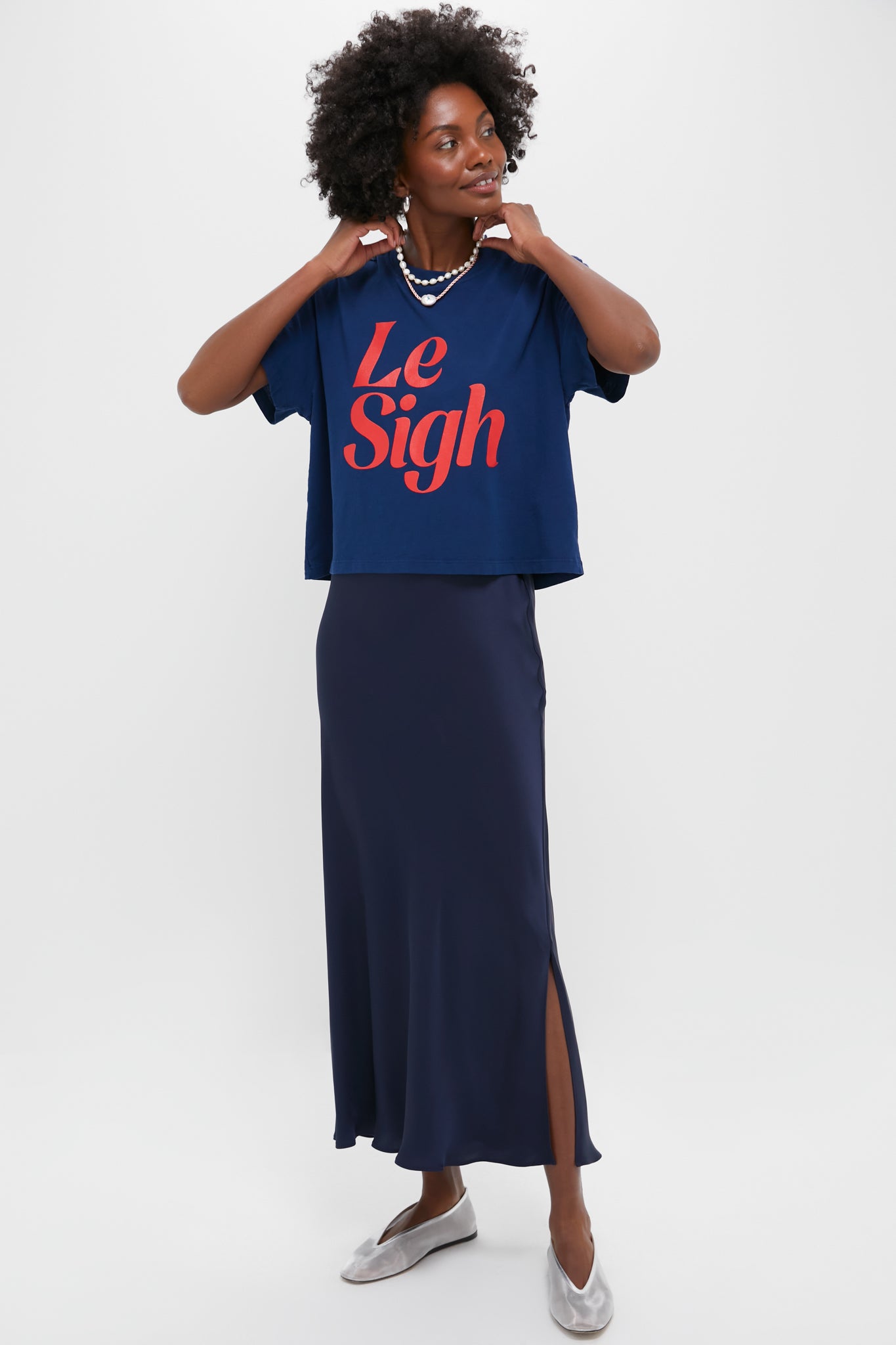 Le Sigh Navy Shrunken Boy Tee | ASKK NY