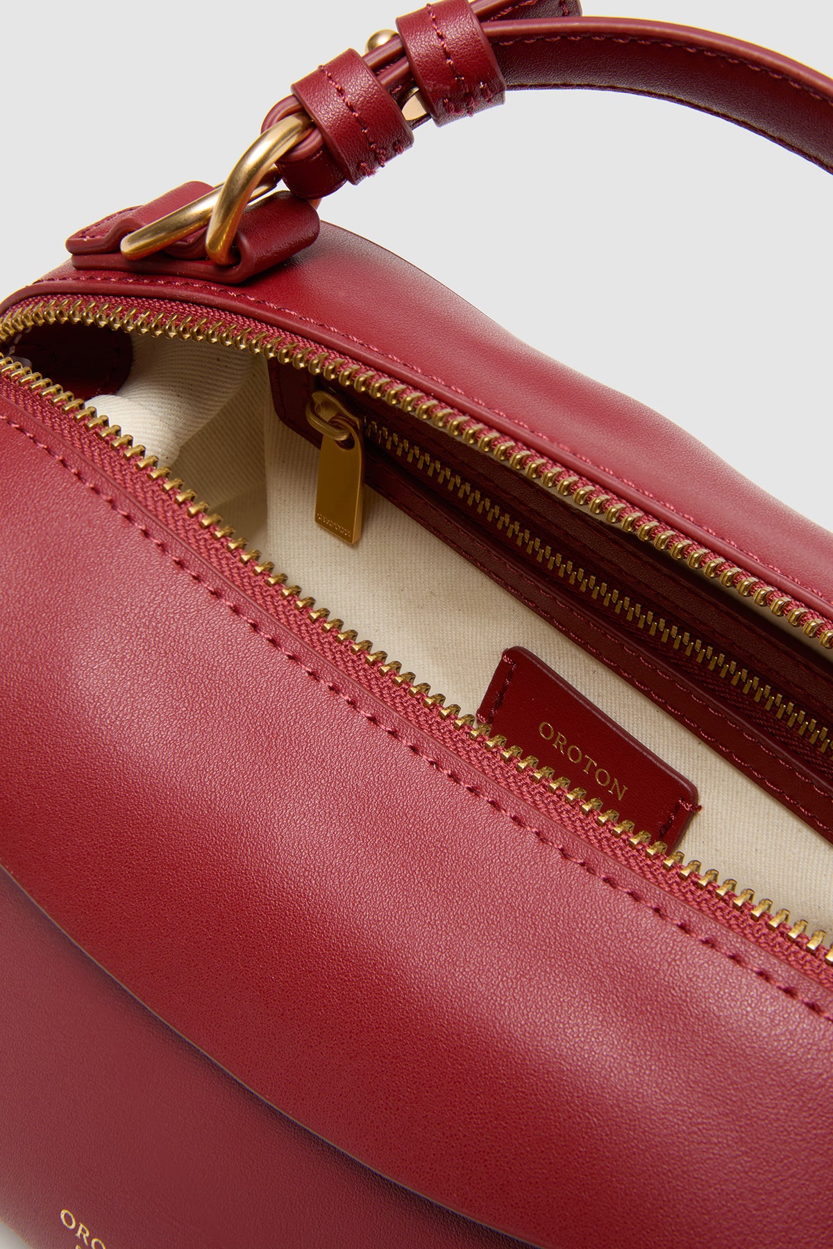 Cherry Mica Mini Bowler | Oroton