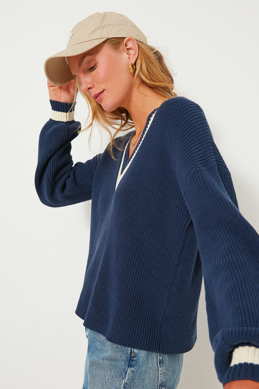 Washed Navy Ashe Sweater | Tuckernuck