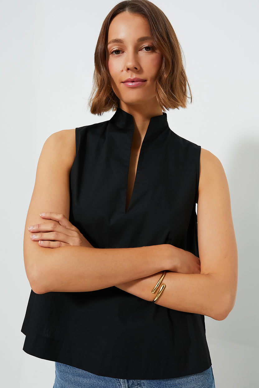 Black Sleeveless Celeste Top | Tuckernuck