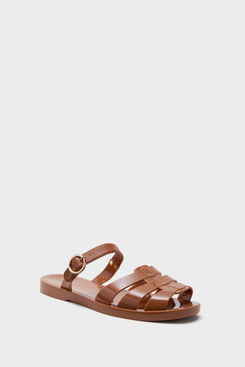 Cognac Riley Jelly Sandals | Tuckernuck Shoes