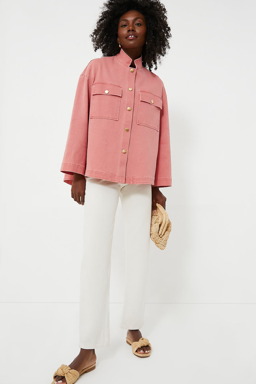 Nantucket Red Stretch Twill Marant Shirt Jacket | Tuckernuck x ...