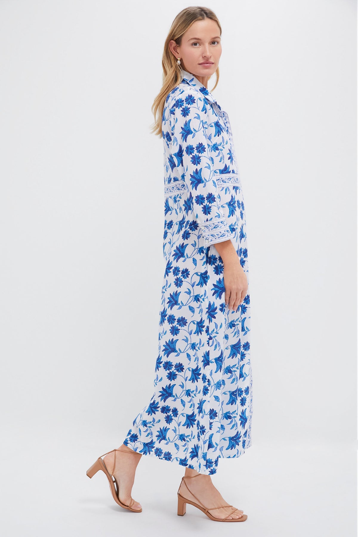 Marion Blue Shirt Maxi Dress | Oliphant
