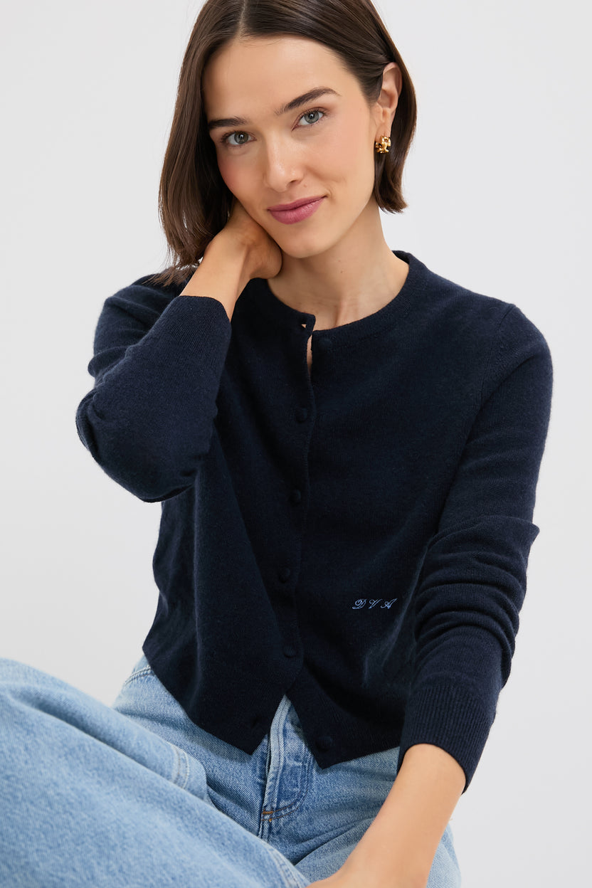 Navy Cashmere Riley Cardigan | Tuckernuck