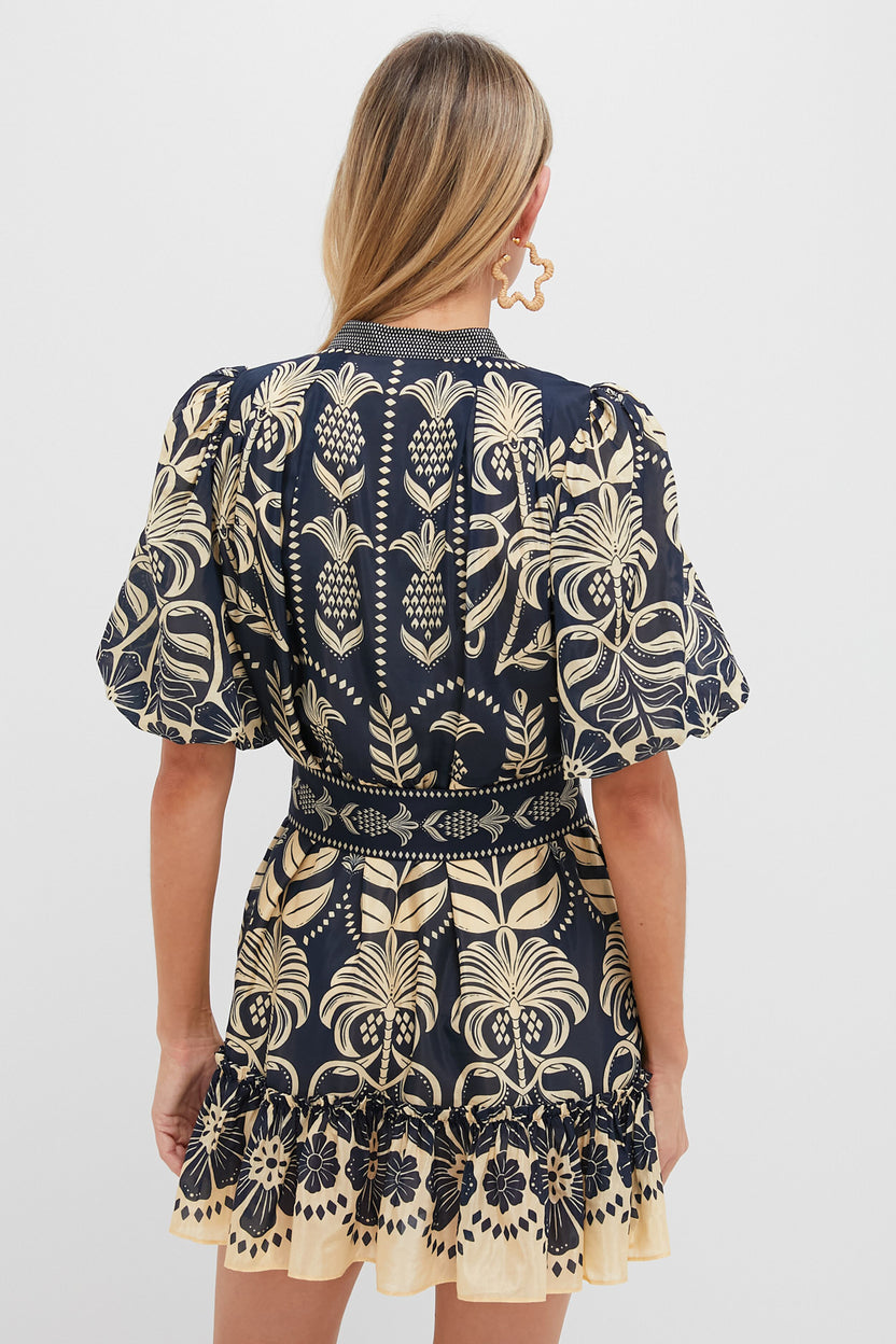 Blue Ainika Tropical Splendor Mini Dress | Farm Rio