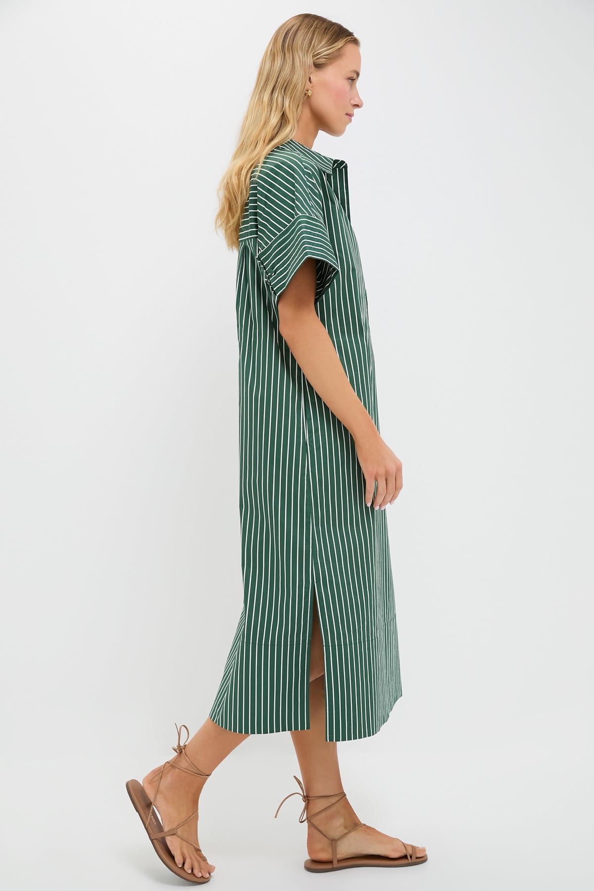 Green Stripe Reina Dress | Pomander Place