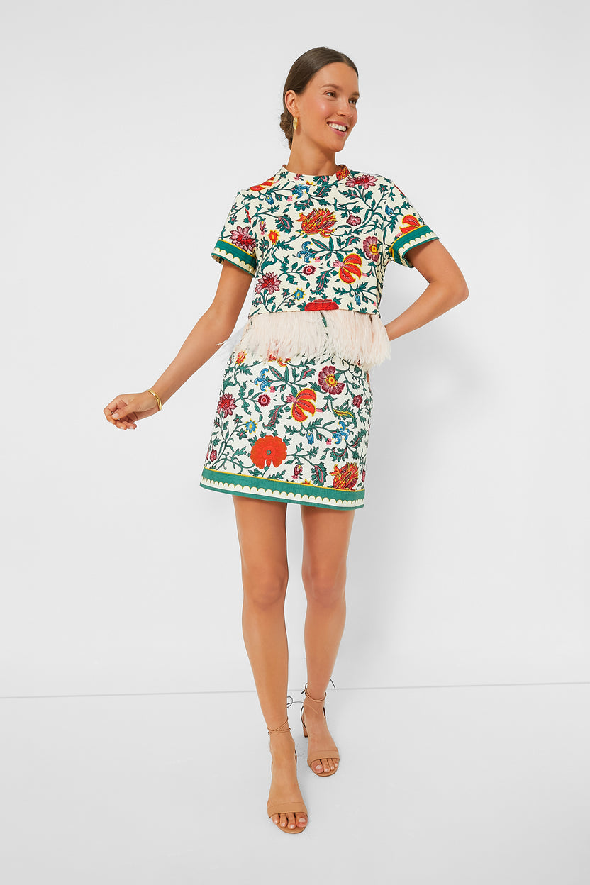 Dragonflower Mini Barre La Scala Tee with Feathers | La DoubleJ