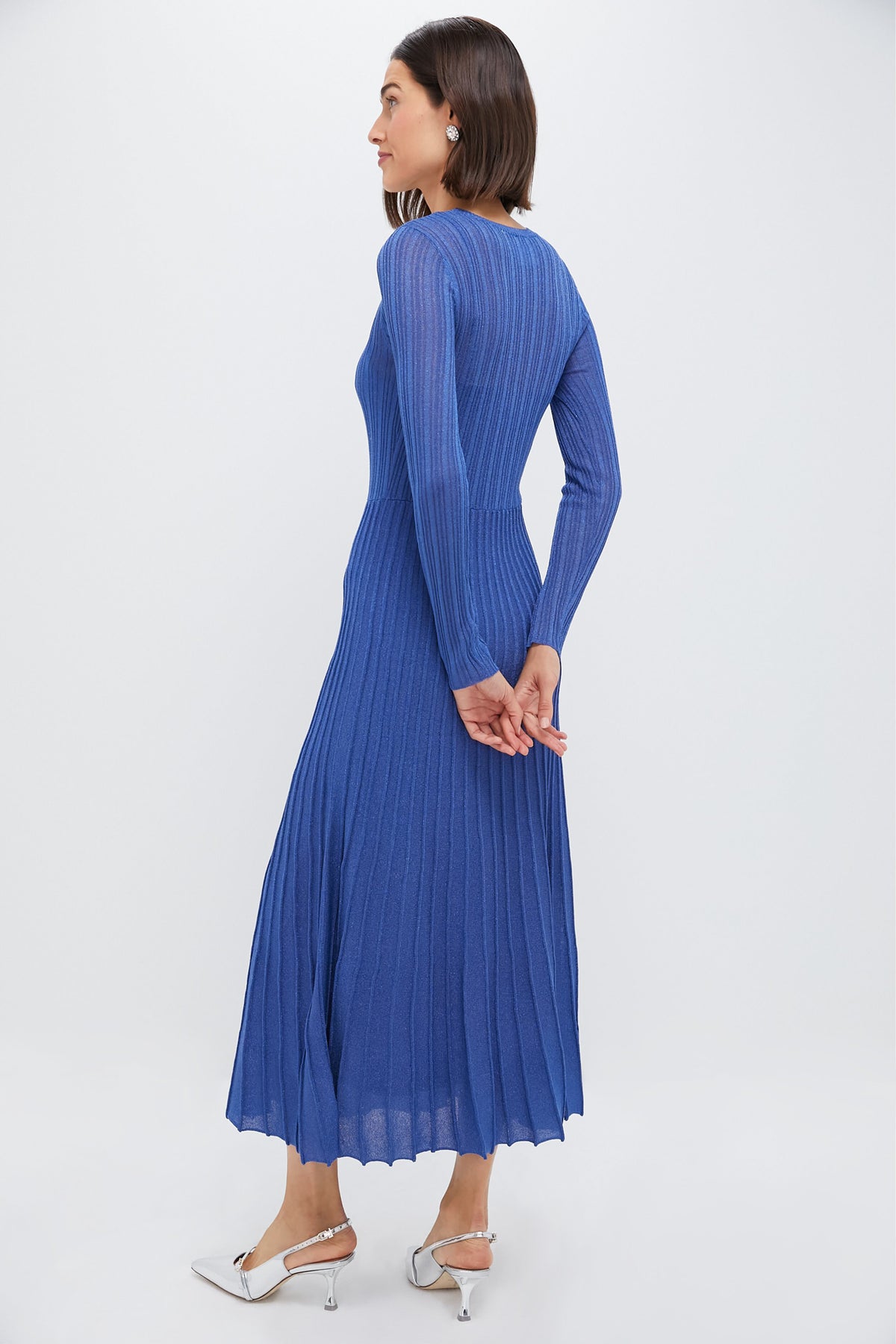 Cobalt Shimmer Knit Cammie Maxi Dress | Hyacinth House