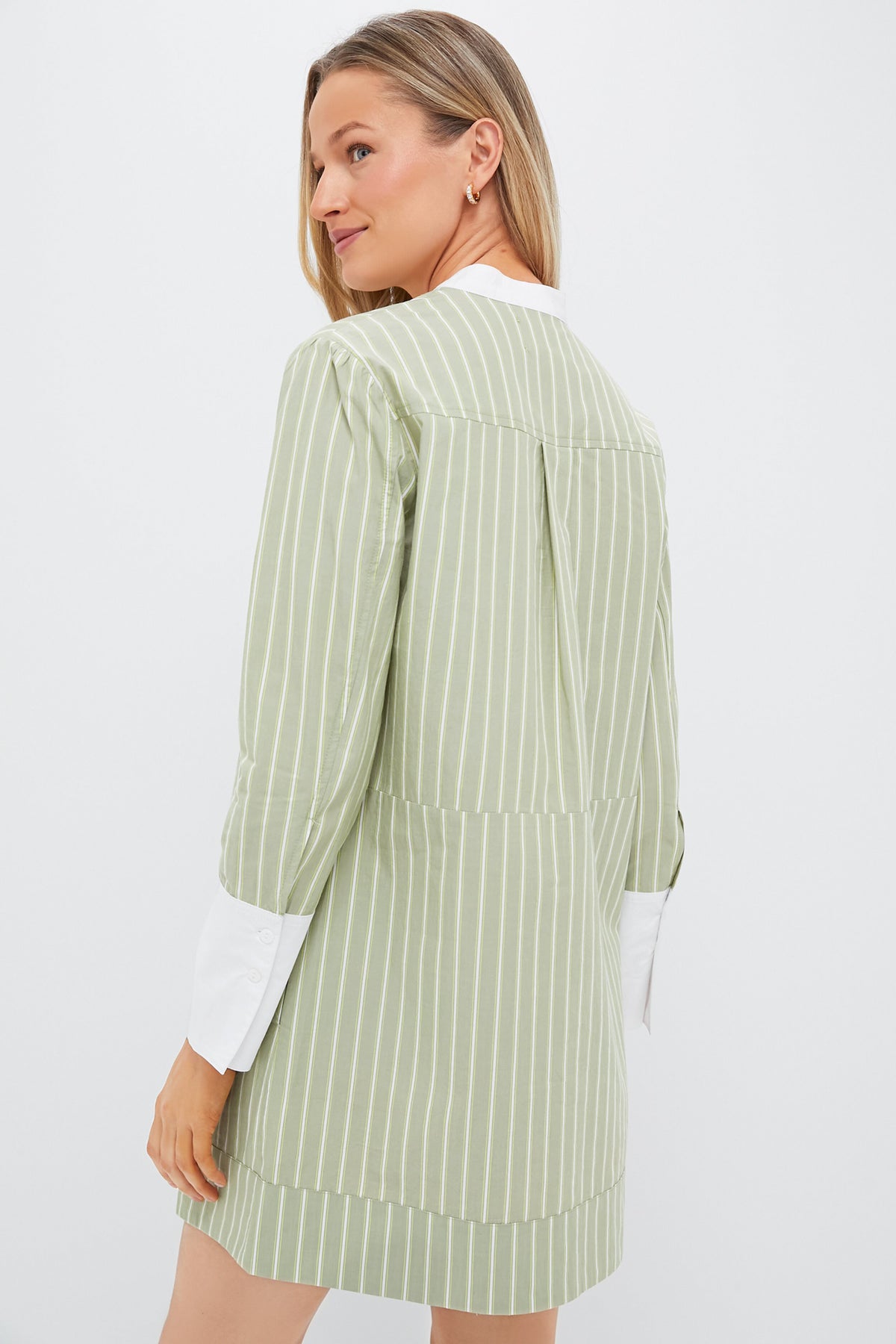 Green Stripe Rohan Shirt Dress | Pomander Place