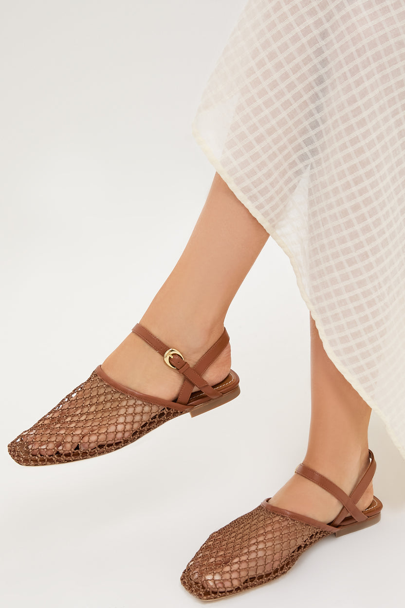 Tan Netting Rete Sandal | STAUD
