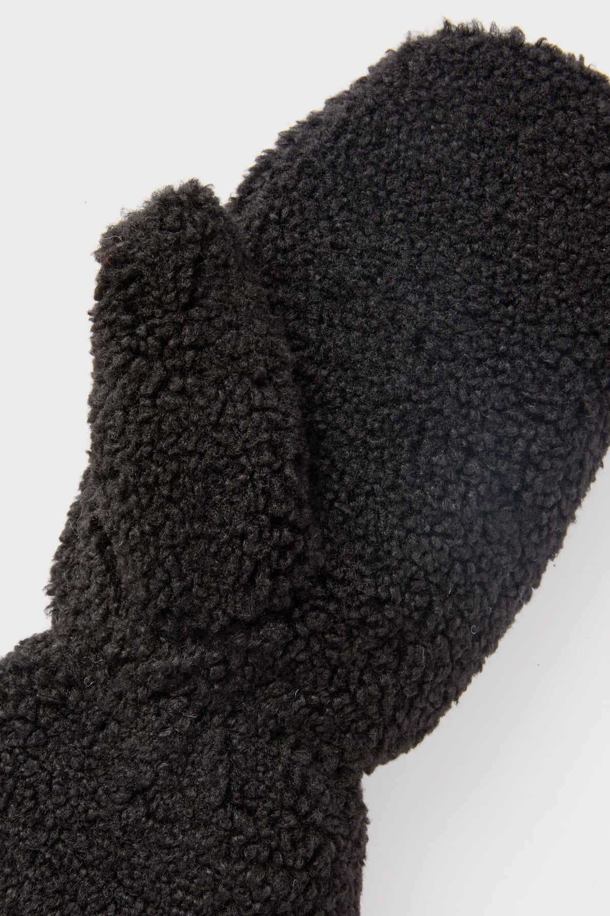 Black Sherpa Teddy Mittens | Look by M