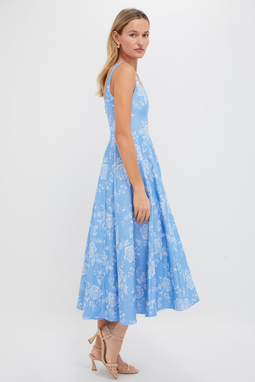 Blue Rose Wells Dress | STAUD