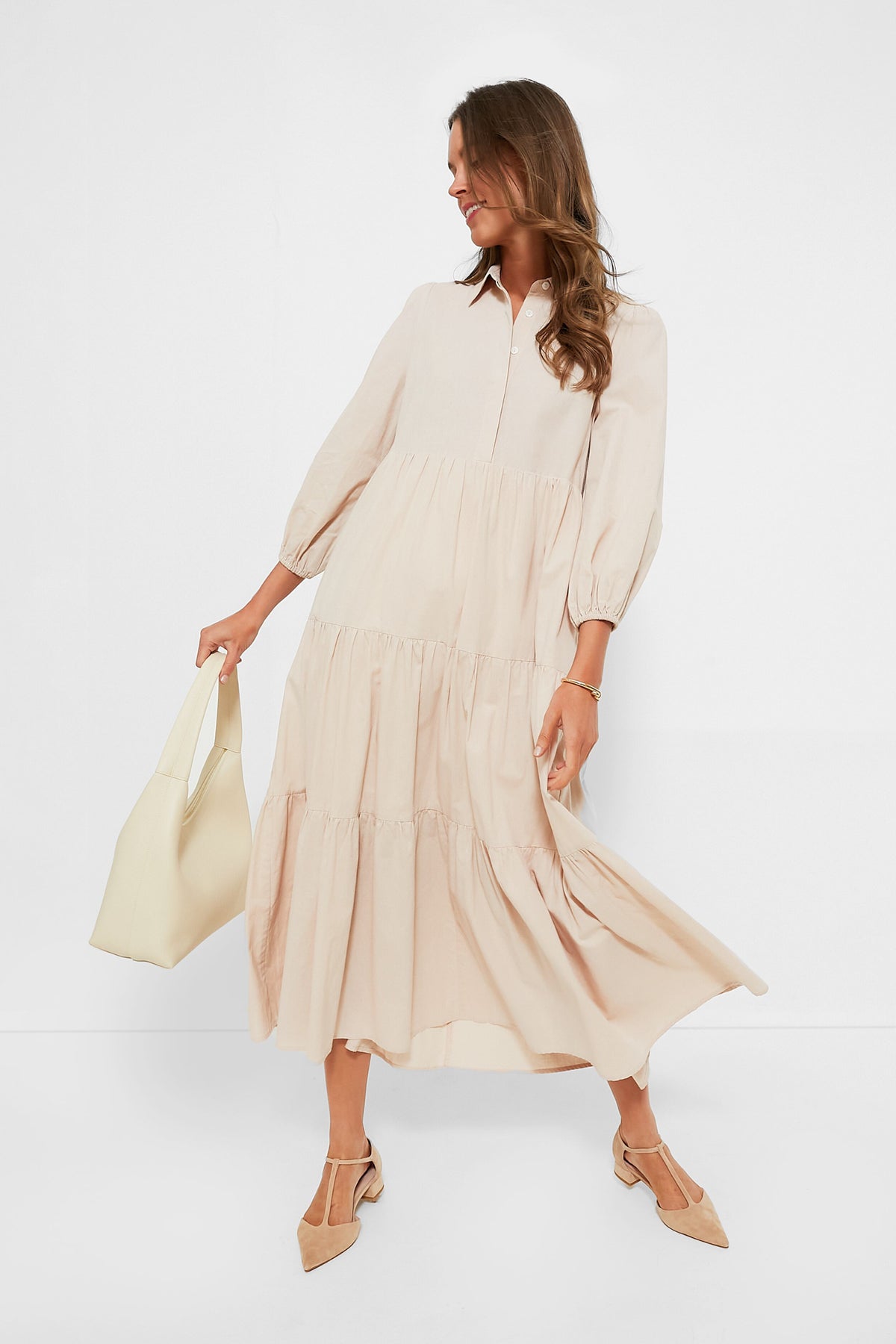 Sandstone Cotton Mabel Maxi Dress | Pomander Place