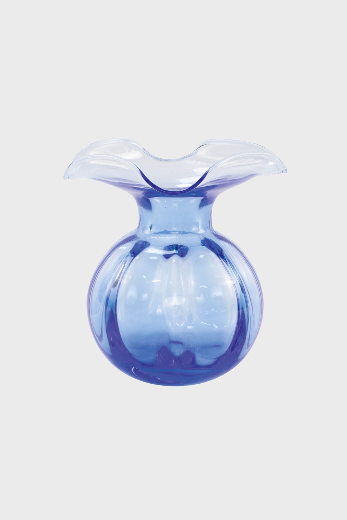 Hibiscus Medium Cobalt Fluted Vase | Vietri