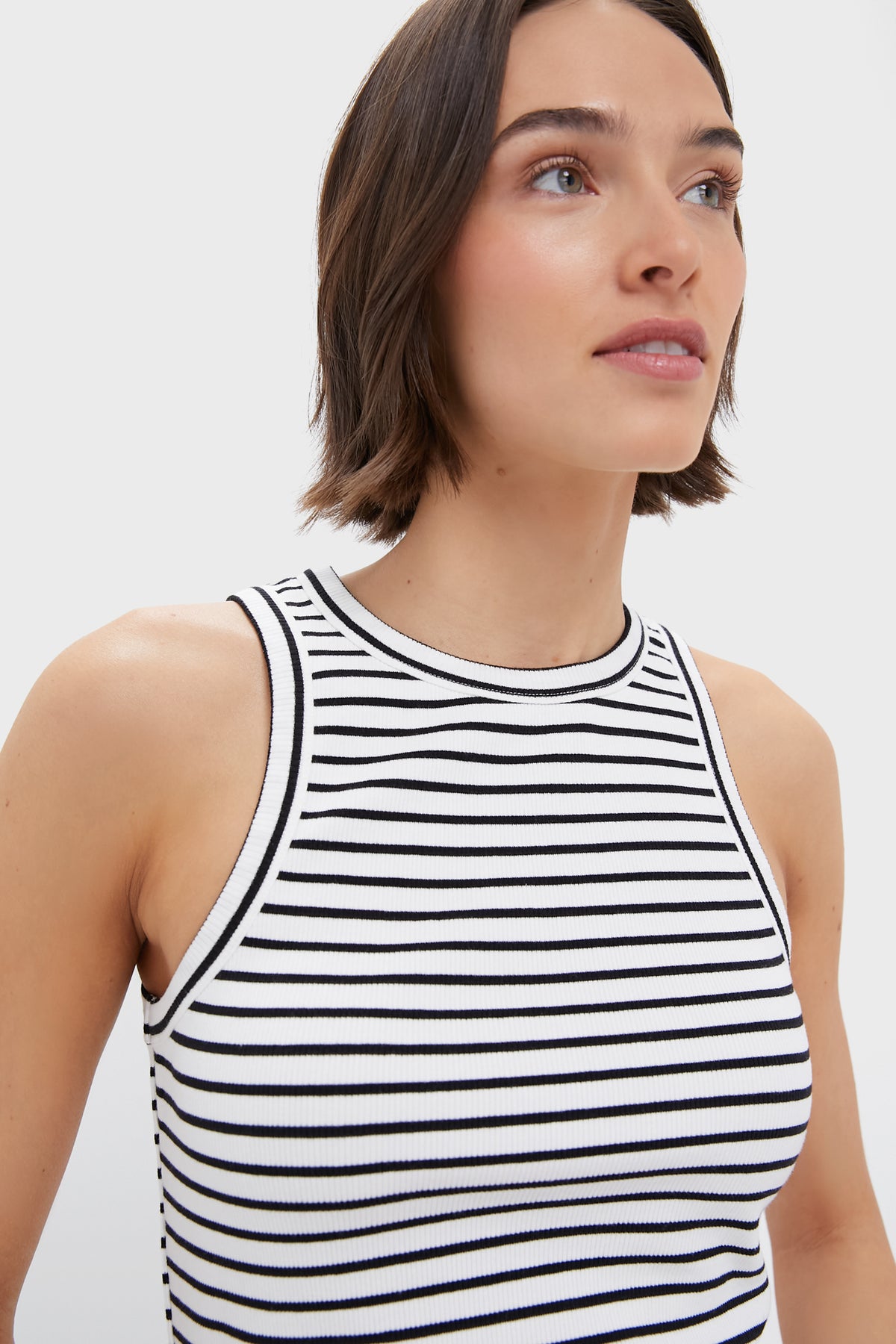 Black Stripe Foley Rib Racerback Tank | Tuckernuck