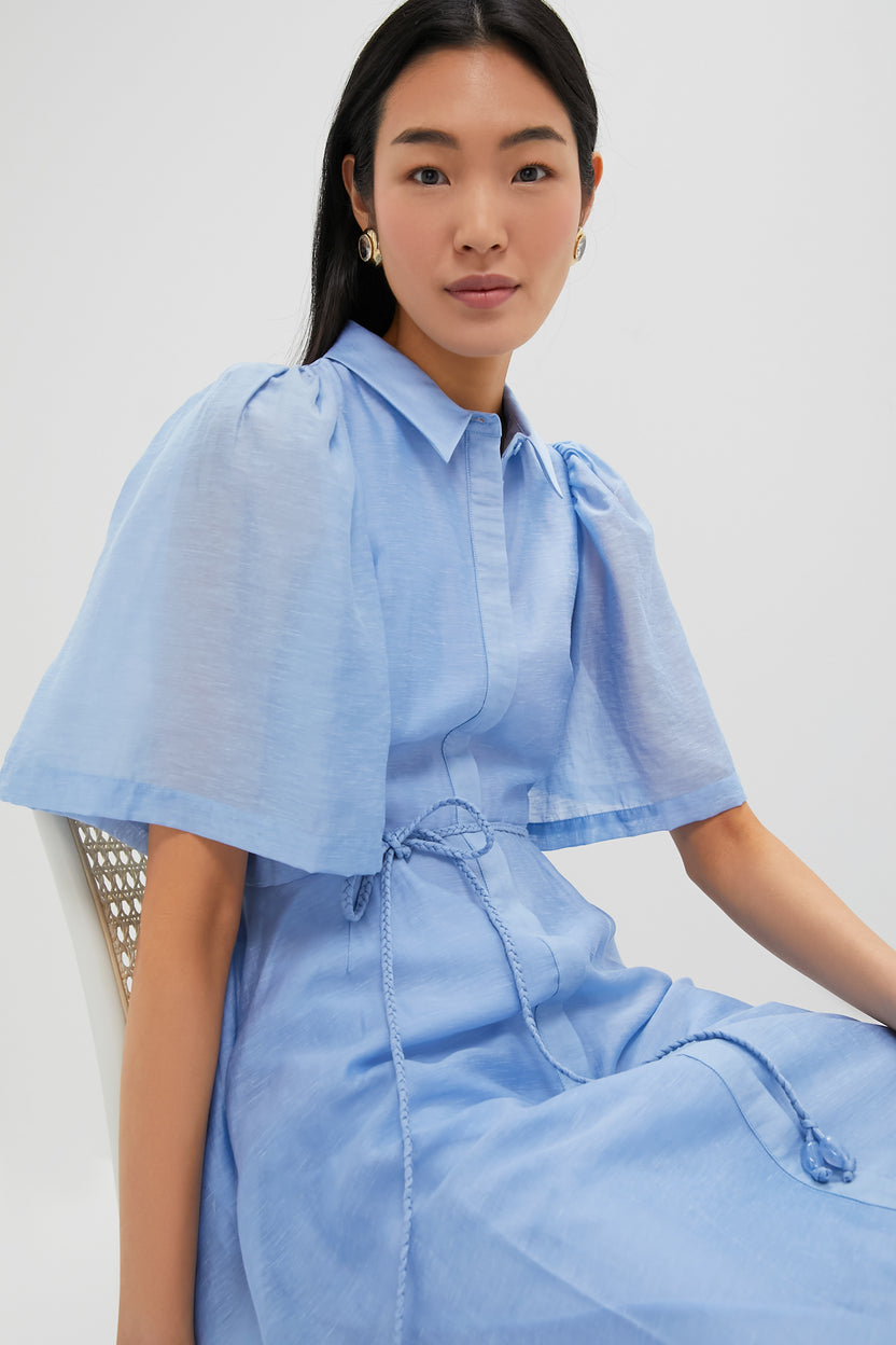 Powder Blue Cindy Midi Dress | Hyacinth House