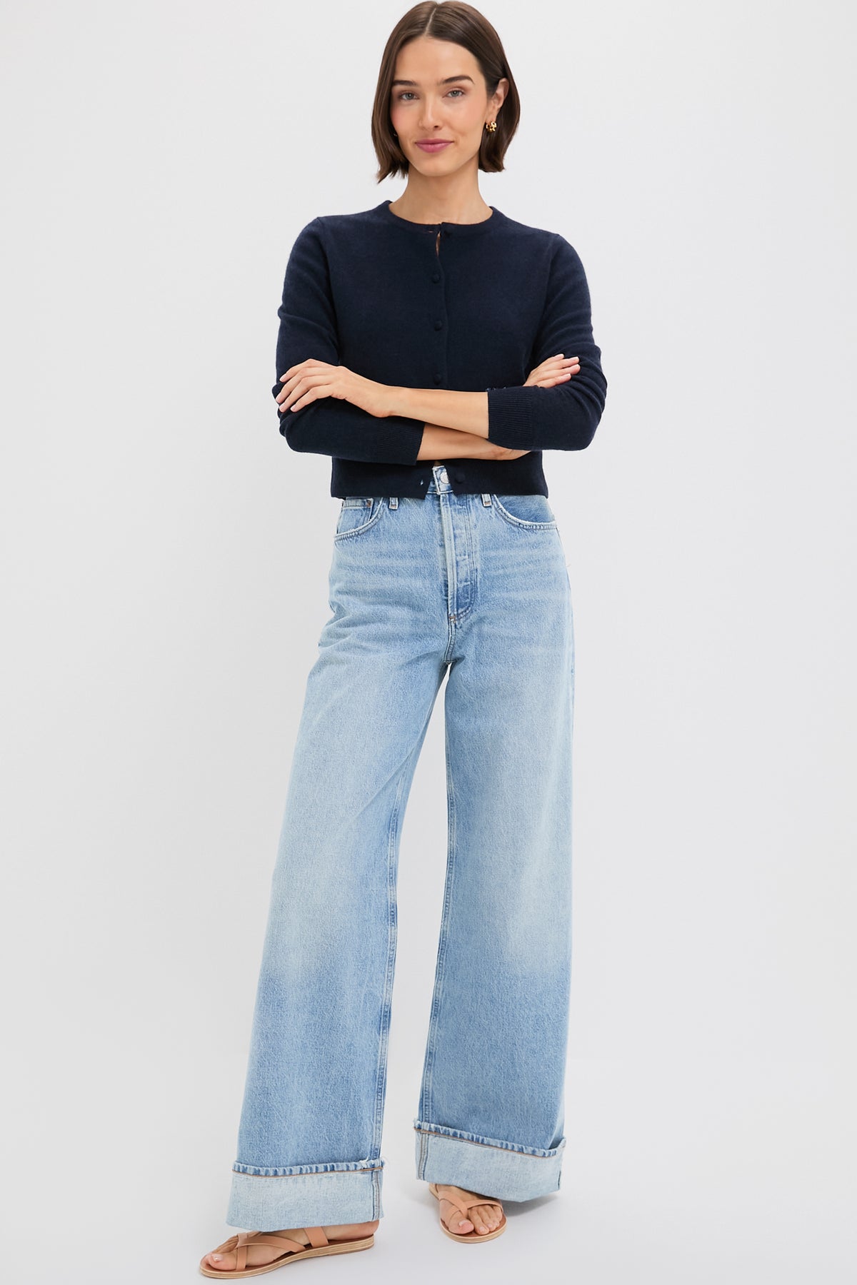 Navy Cashmere Riley Cardigan | Tuckernuck