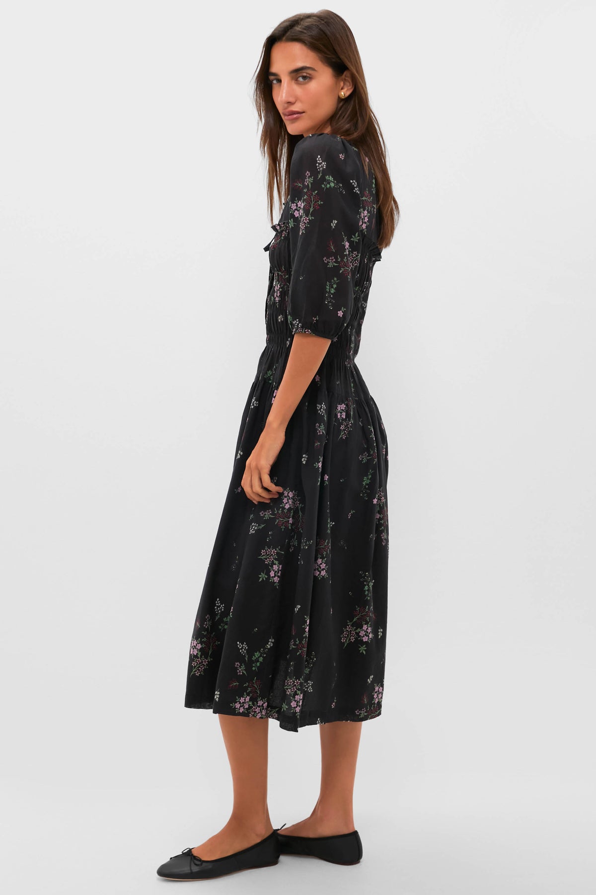 Wildflower Print Andrine Midi Dress | Ciao Lucia