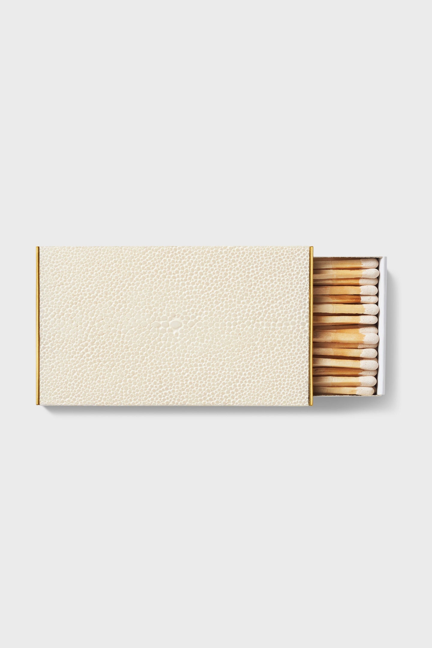 Cream Shagreen Matchbox Sleeve | AERIN