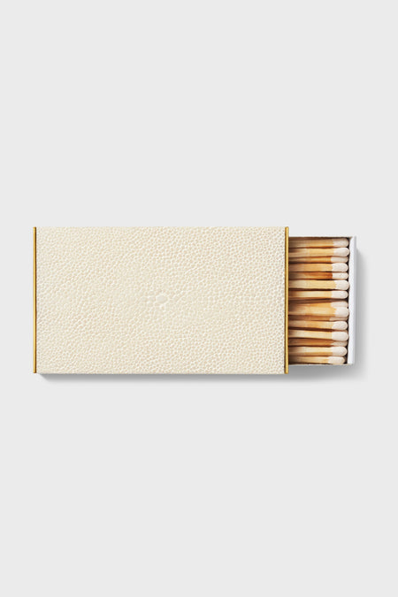Cream Shagreen Matchbox Sleeve | AERIN