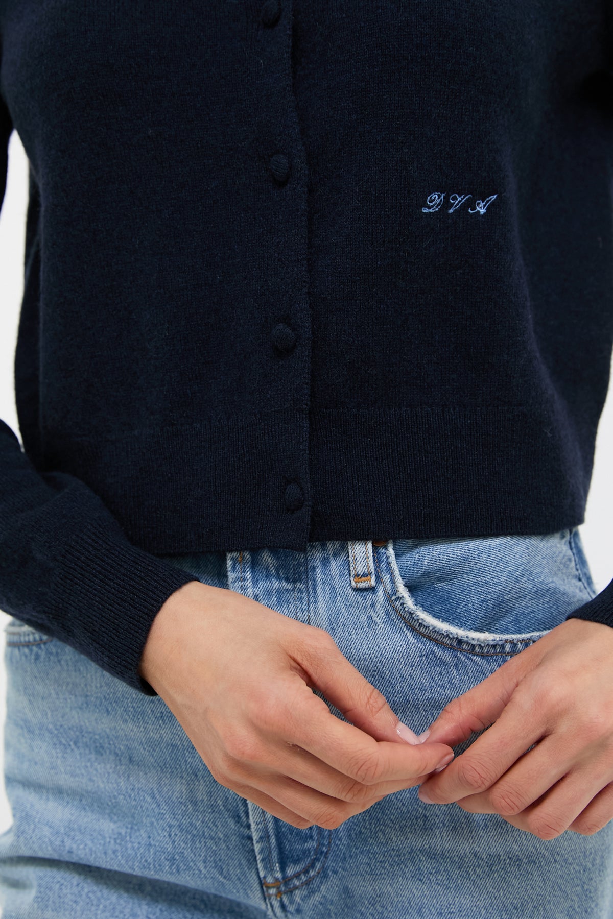 Navy Cashmere Riley Cardigan | Tuckernuck