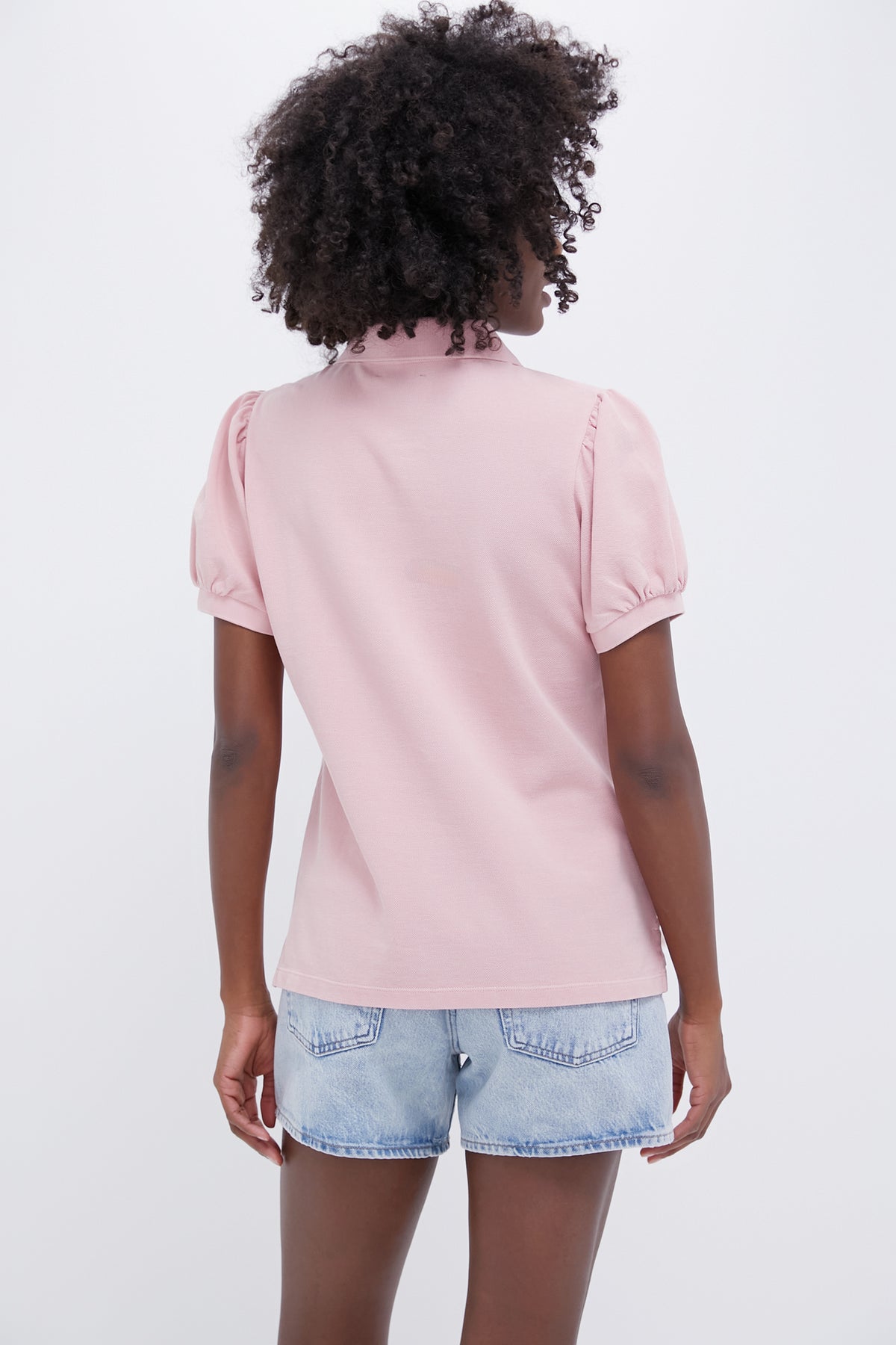 Pink Pique Puff Sleeve Peggy Polo | Tuckernuck
